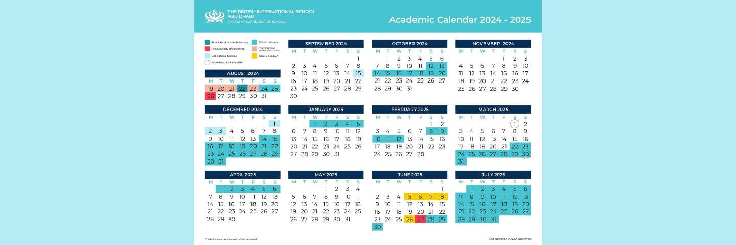 BISAD School Calendar | BIS Abu Dhabi