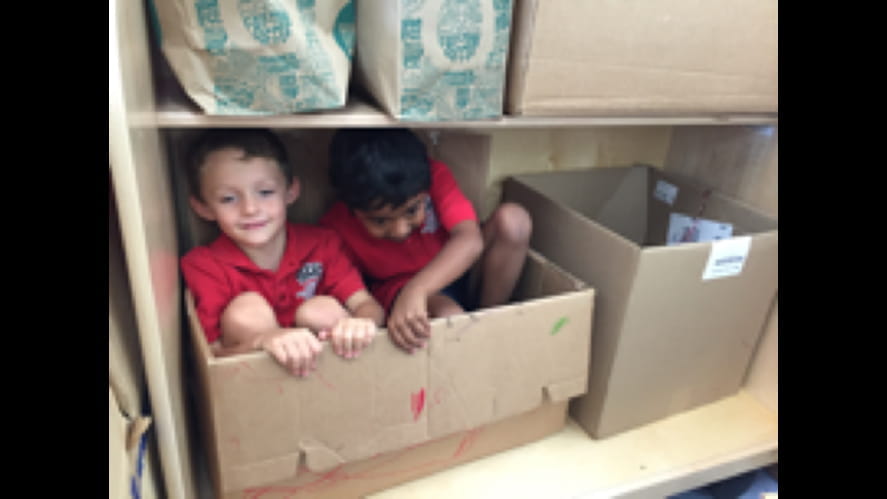 “My favourite thing is building with the boxes!”