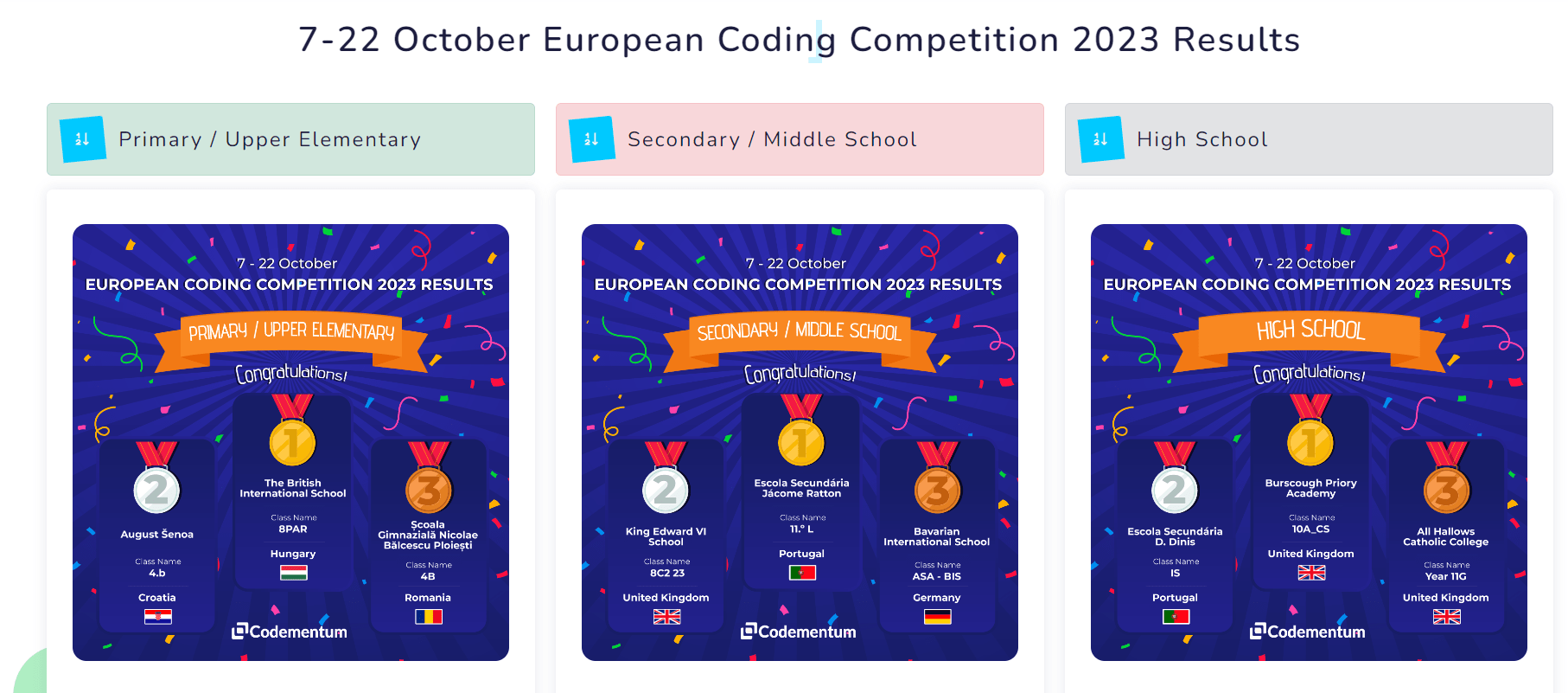 European Coding Week Winners