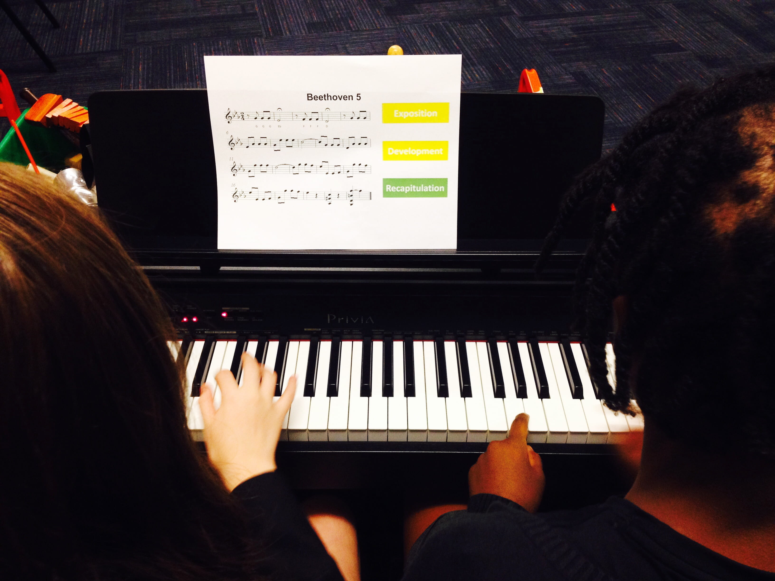 Performing Beethoven to Showcase Knowledge of Music Structure