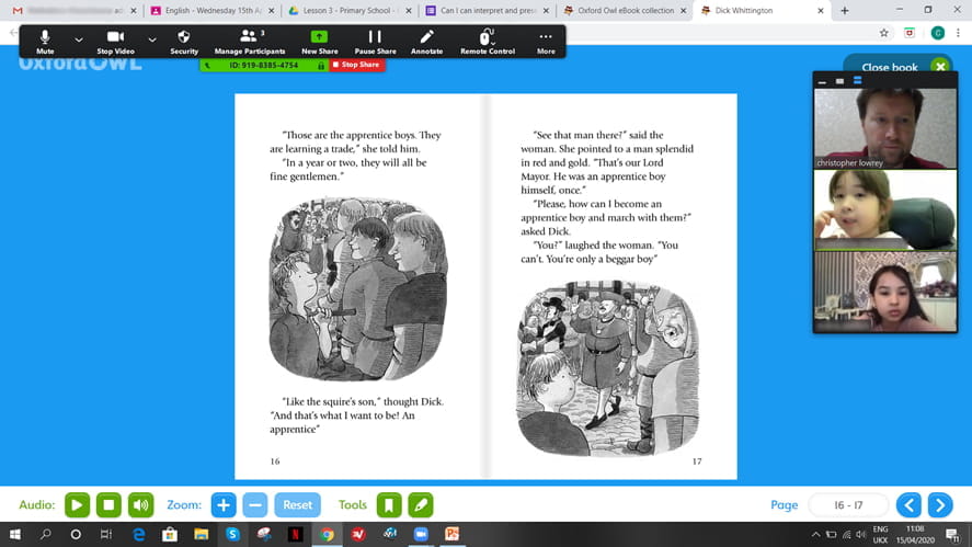 Year 3A Practicing their Reading Skills