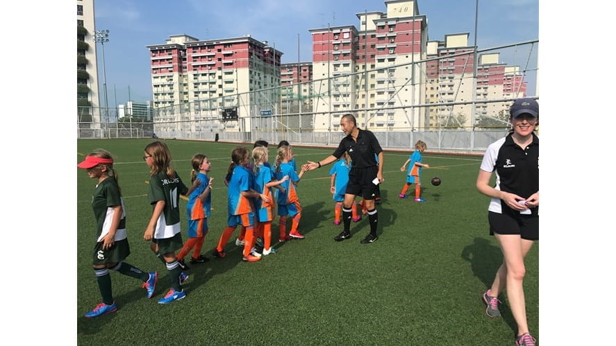 U8 Girls Football Showing Progress on the Pitch